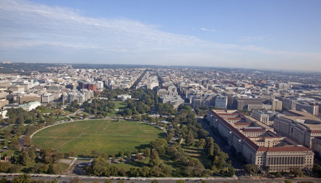 The Ellipse, photographed from the Washington Monument, 2010. - White ...
