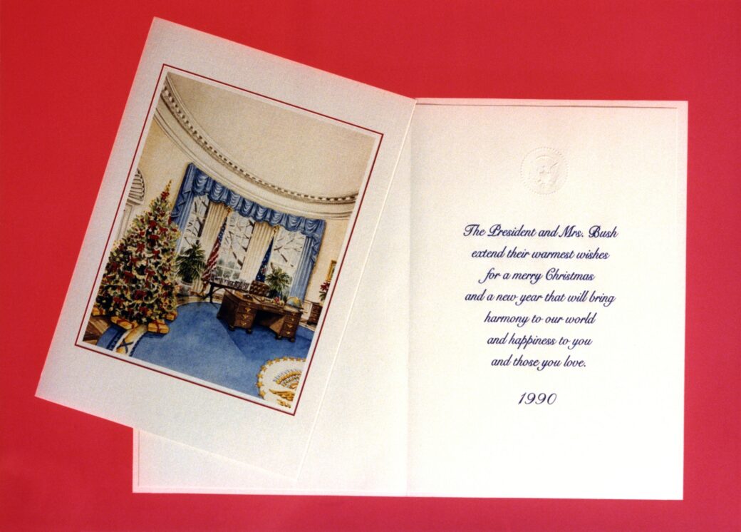 Christmas Themes: The Bushes' Christmas card, 1990. - White House ...