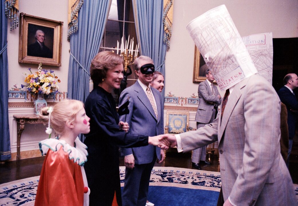 The Carter Family Greets Halloween Party Guests - White House ...