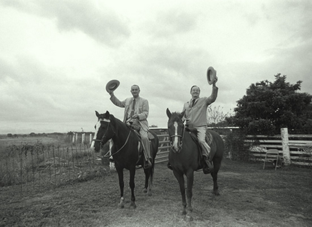 President Lyndon B. Johnson and Vice-President Hubert Humphrey on ...