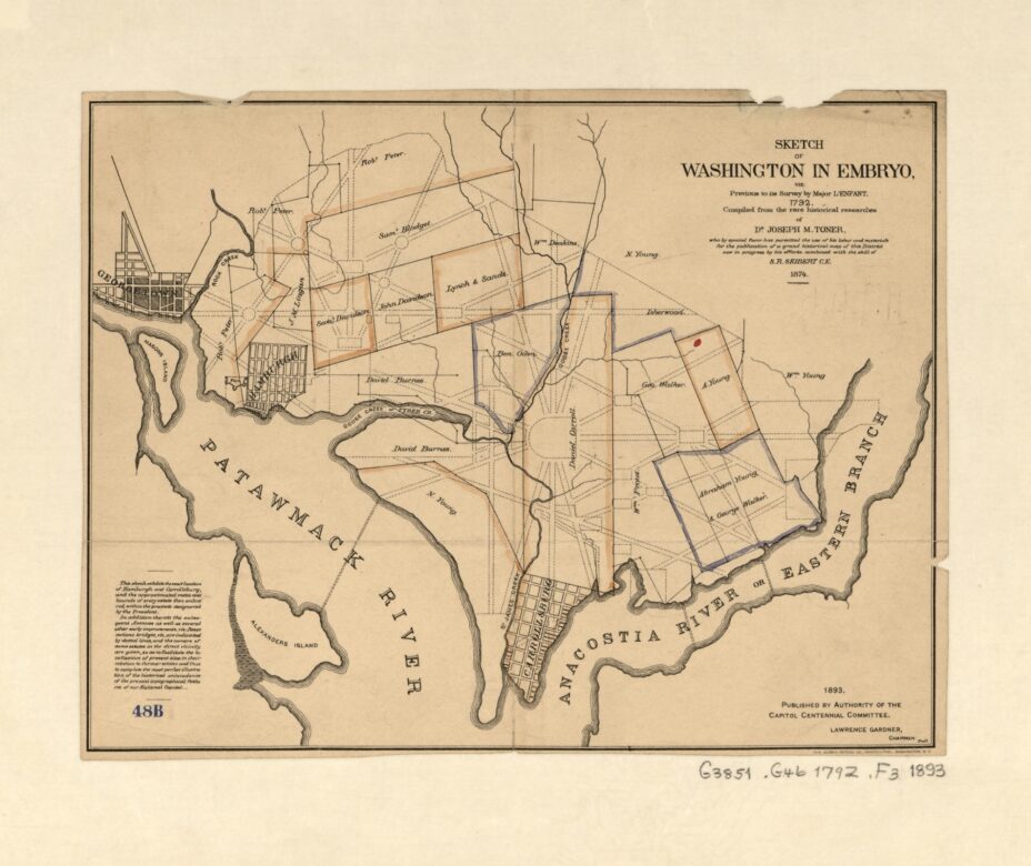 Washington in Embryo Map 1792 - White House Historical Association