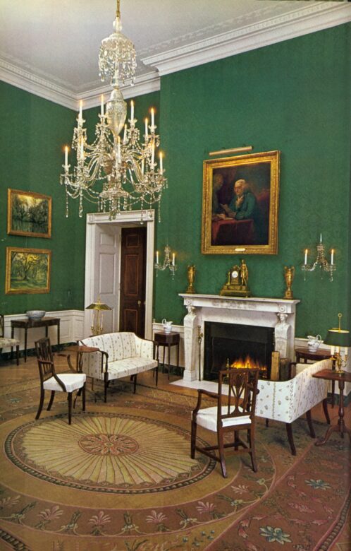 The Green Room following the Kennedy redecoration - White House ...