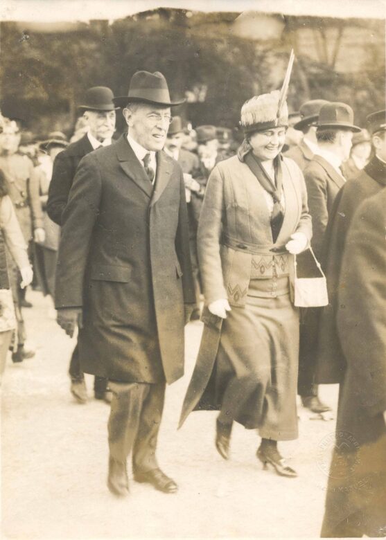 President Woodrow Wilson and First Lady Edith Wilson at Longchamps ...