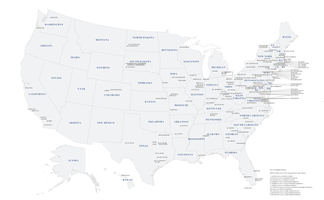 Presidential Sites Map - White House Historical Association