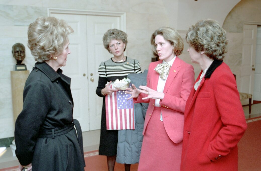 First Lady Nancy Reagan Consults with her Secretaries - White House ...