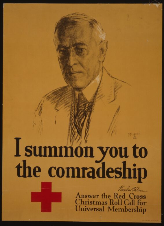 President Wilson and His Red Cross Recruitment Poster - White House ...