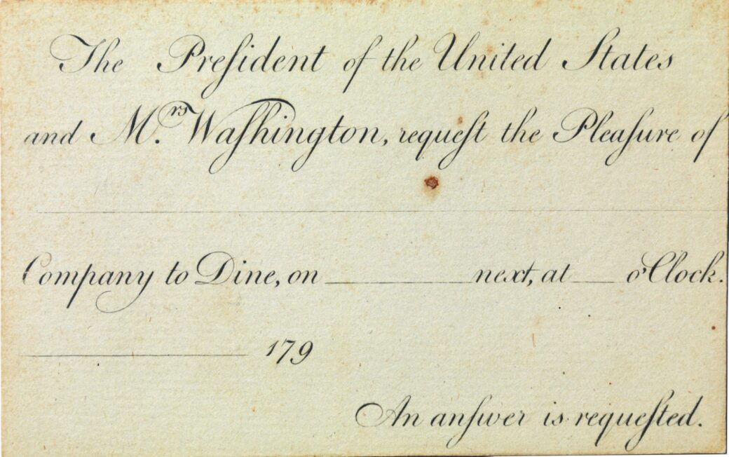 The Washington Collection: Invitation - White House Historical Association