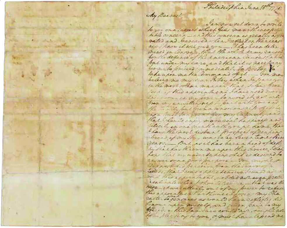 The Washington Collection: 1775 Letter - White House Historical Association