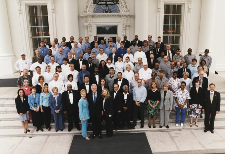 The Working White House: Clinton Family with Staff - White House ...
