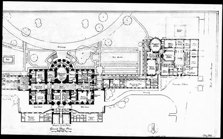 1943 press room floor plan - White House Historical Association
