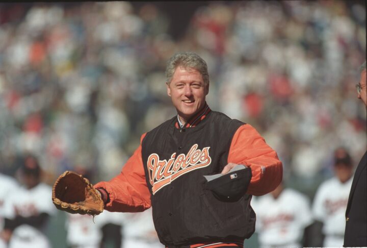 Presidents & Baseball: President Clinton Throws the First Pitch - White ...