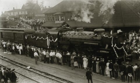 Crowd Observing Warren G. Harding’s Funeral Train - White House ...