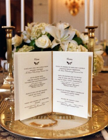 Menu for State Dinner in Honor of President Vicente Fox of Mexico ...