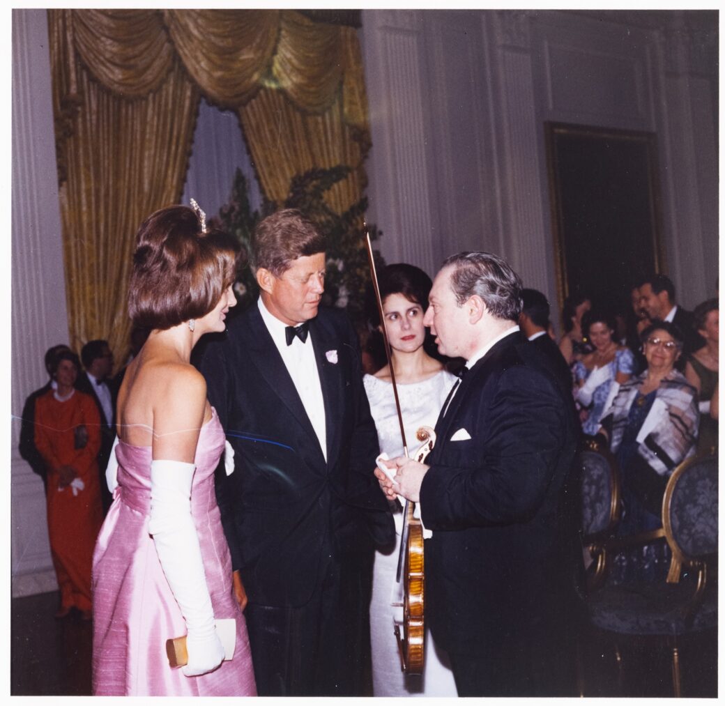 Violinist Isaac Stern Talks with President John F. Kennedy and First ...