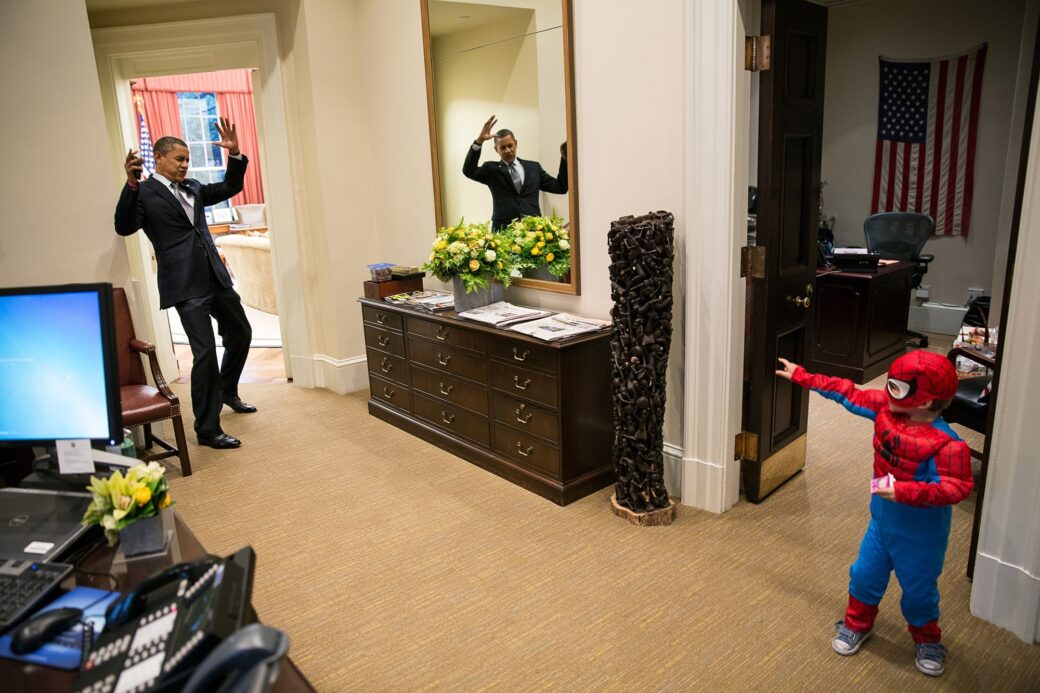 President Barack Obama and "Spiderman" - White House Historical Association