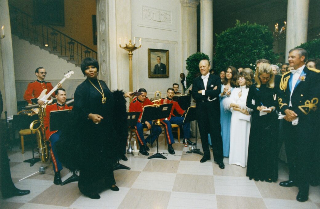 Gerald Ford Watches Pearl Bailey and the Marine Chamber Orchestra ...