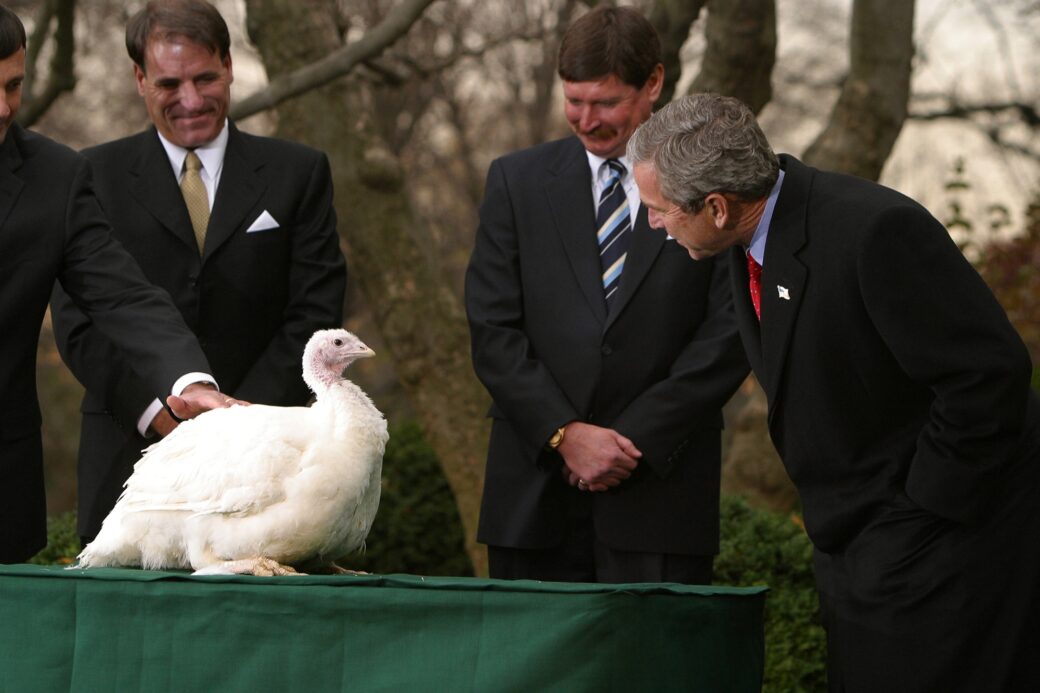Thanksgiving: President Bush Pardons a Turkey - White House Historical ...