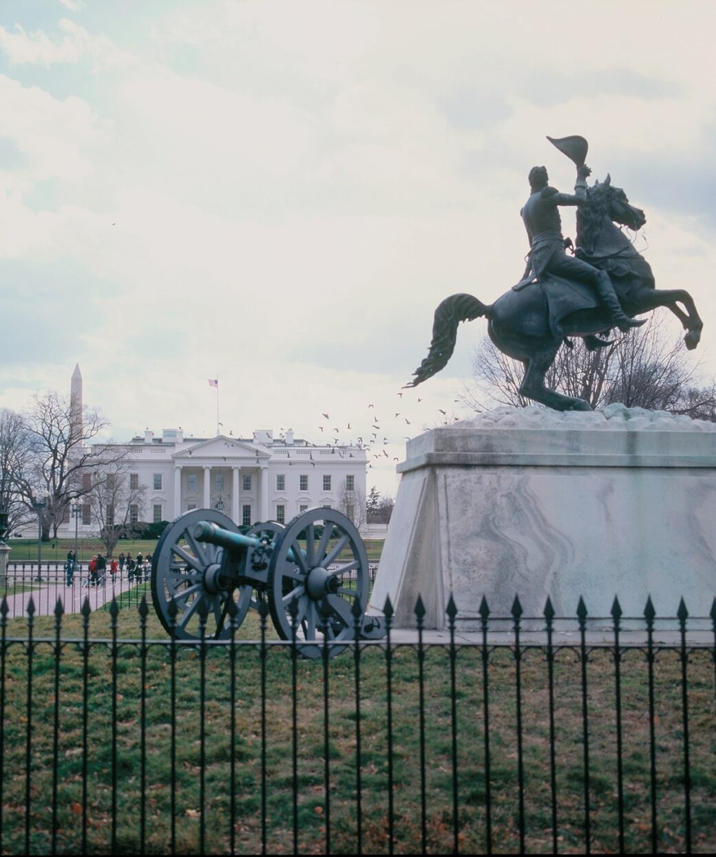 View of the Jackson equestrian statue - White House Historical Association