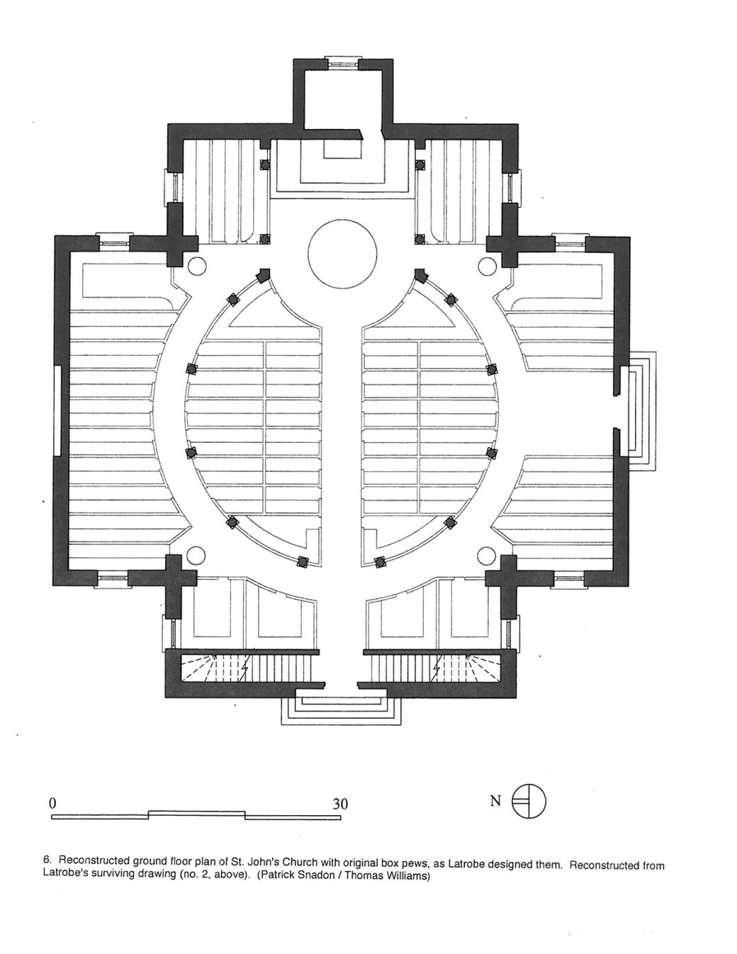St. John's Church ground floor plan - White House Historical Association