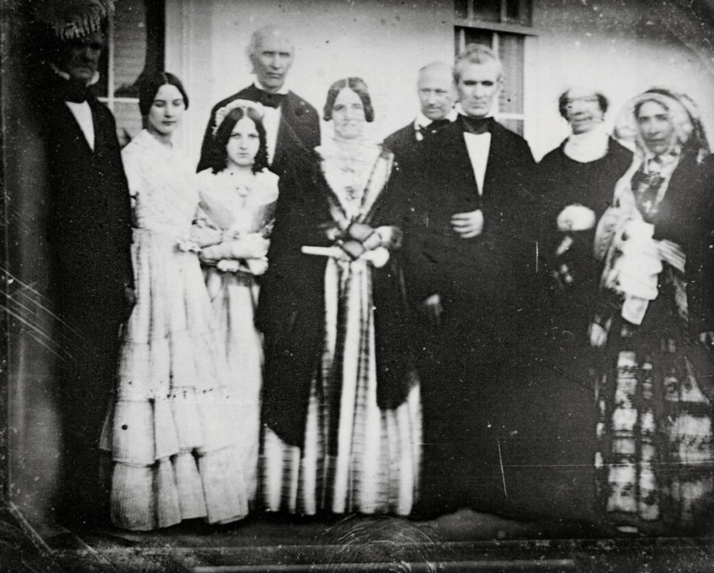 The Polks on the South Portico - White House Historical Association
