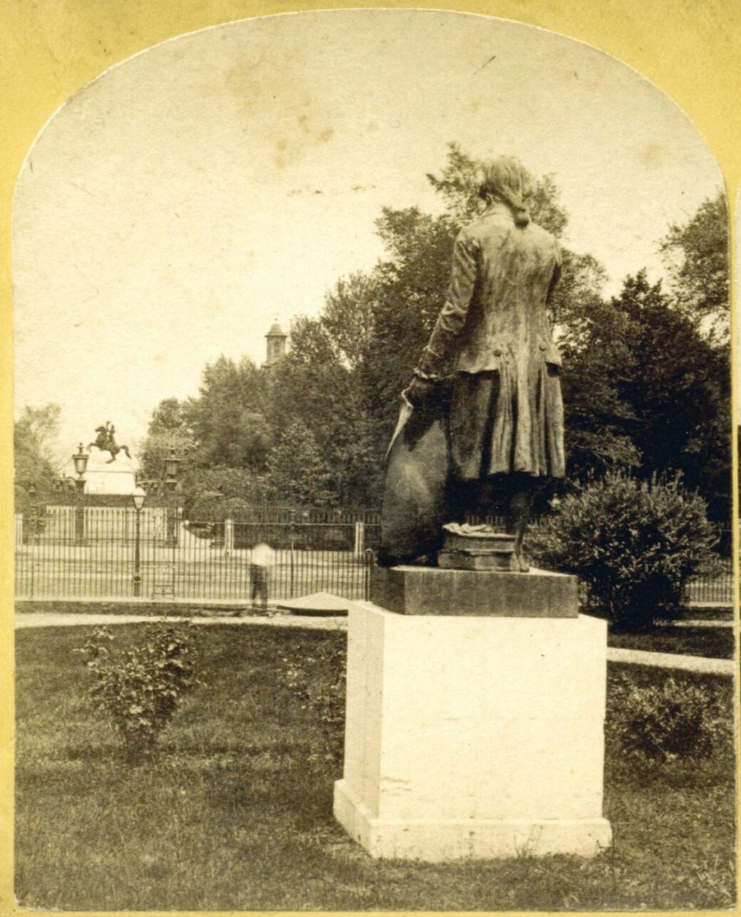 Jefferson statue and view of Lafayette Park - White House Historical ...