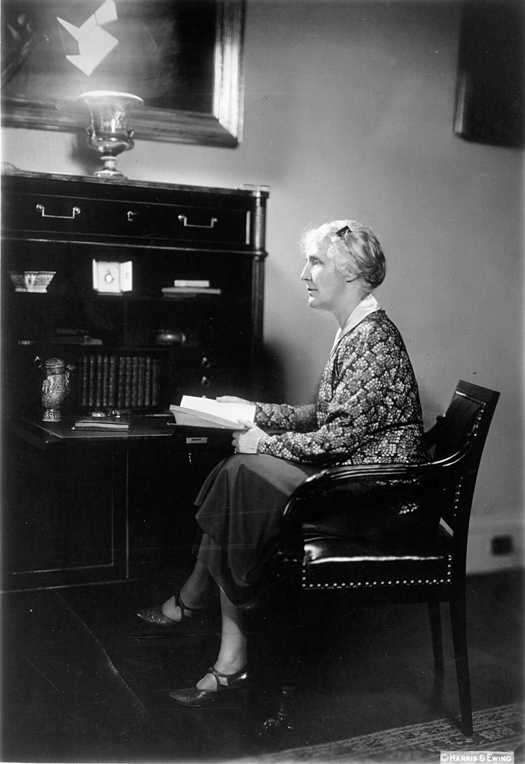 Lou Hoover at a desk - White House Historical Association