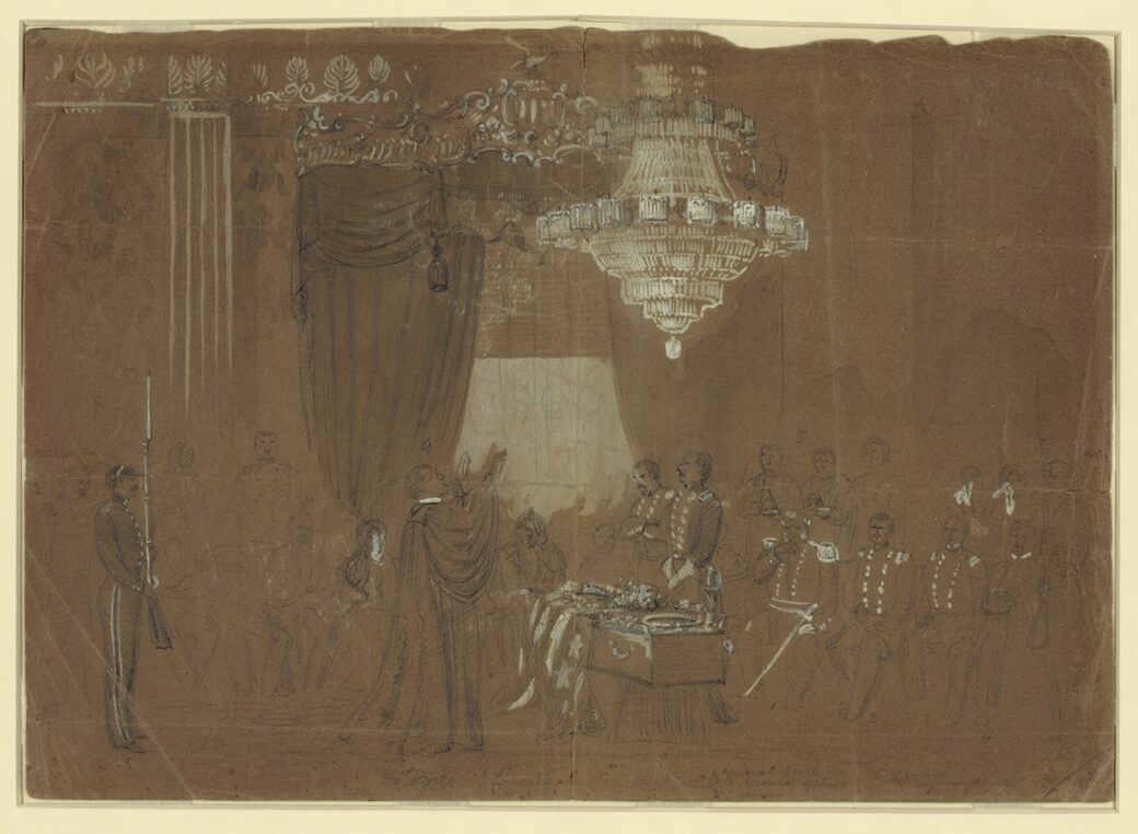 Drawing of Col. Ellsworth's Funeral - White House Historical Association