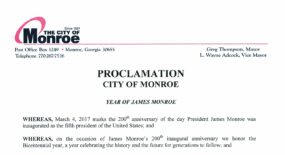 Monroe, Georgia, Proclamation - White House Historical Association