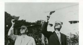 President Hoover and his secretary, Lawrence Richey watching the ...
