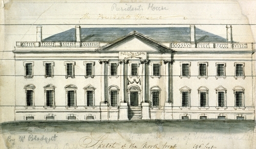 Sketch of North Side of the White House - White House Historical ...