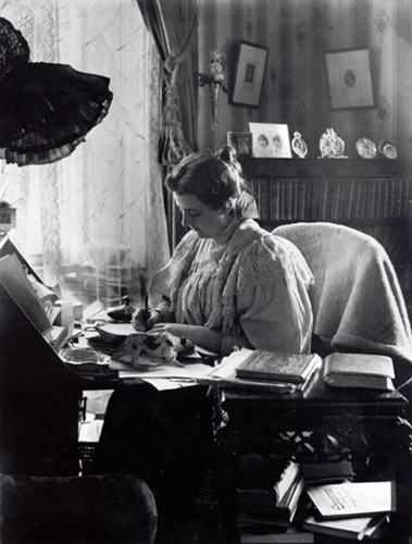 Mrs. Cleveland at Her Writing Desk - White House Historical Association