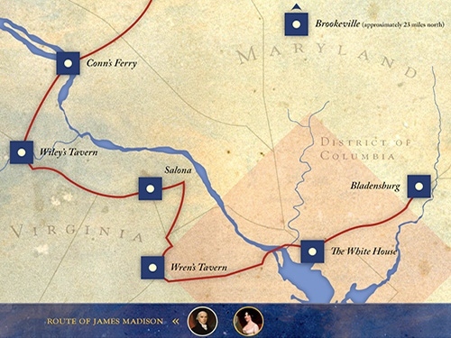 Flight of the Madisons: James Madison's Flight Map - White House ...