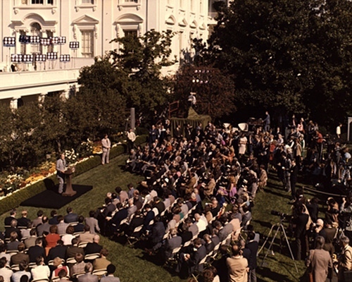President Ford Holds Rose Garden Press Conference - Photo 1 - White ...