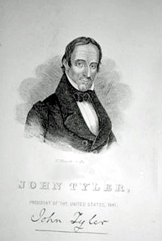 Etching of President John Tyler by Tyler Symes - White House Historical ...
