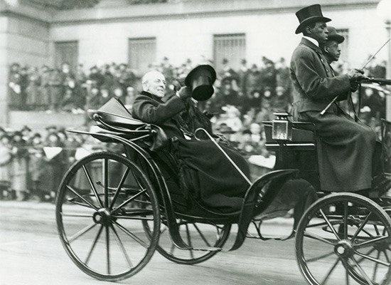 President Woodrow Wilson Riding in a Carriage - White House Historical ...