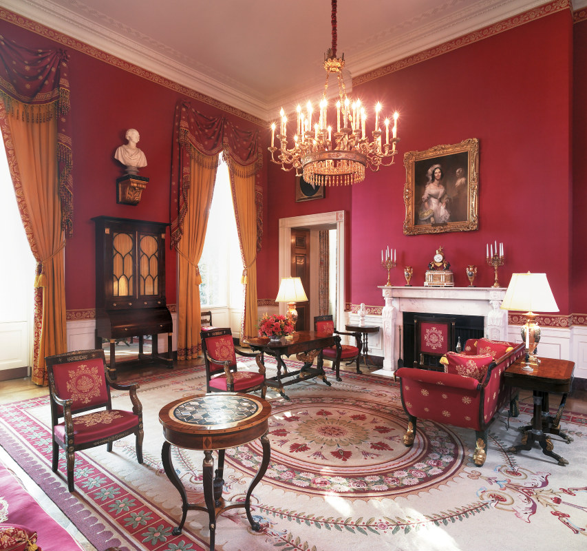 The Red Room in the Polk White House - White House Historical Association